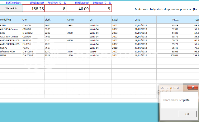 Excel speed test comparison against an FX-8350 | AnandTech Forums ...